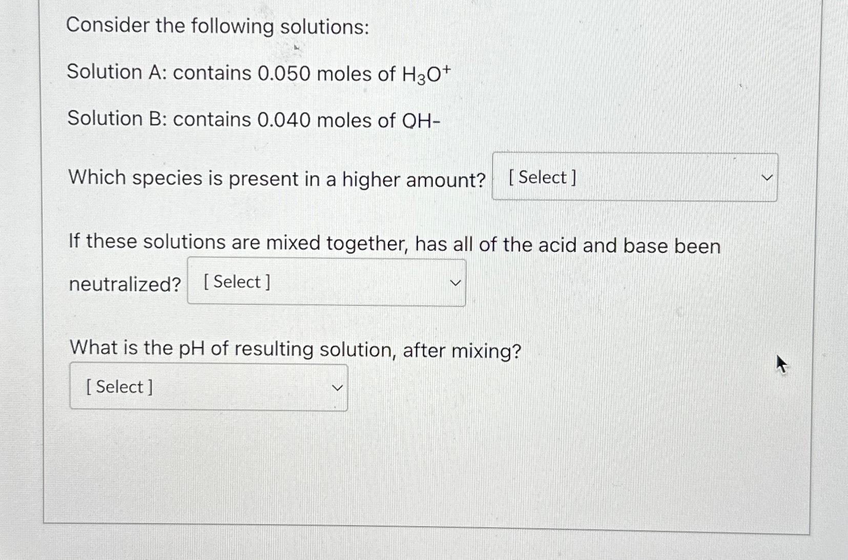 Solved Consider the following solutions:Solution A: contains | Chegg.com