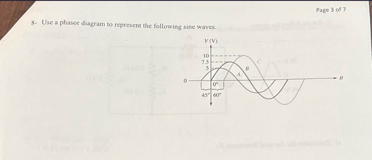 Solved Page 3 ﻿of 78- ﻿Use a phasor diagram to represent the | Chegg.com