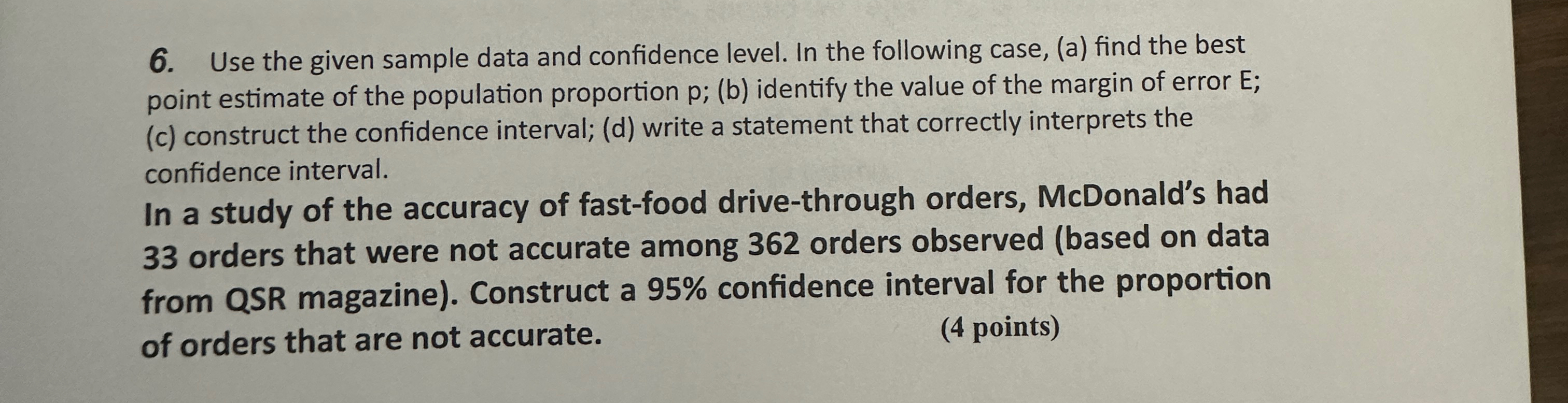Solved Use the given sample data and confidence level. In | Chegg.com