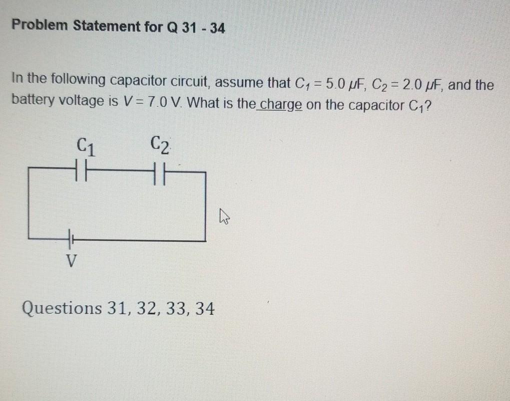 Solved What are the charges on capacitors C1 and C2? What is | Chegg.com