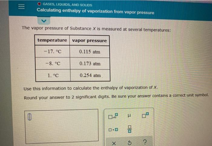 Solved GASES, LIQUIDS, AND SOLIDS Calculating enthalpy of | Chegg.com