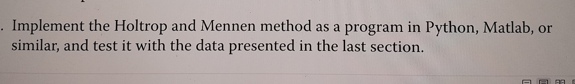 Implement the Holtrop and Mennen method as a program | Chegg.com