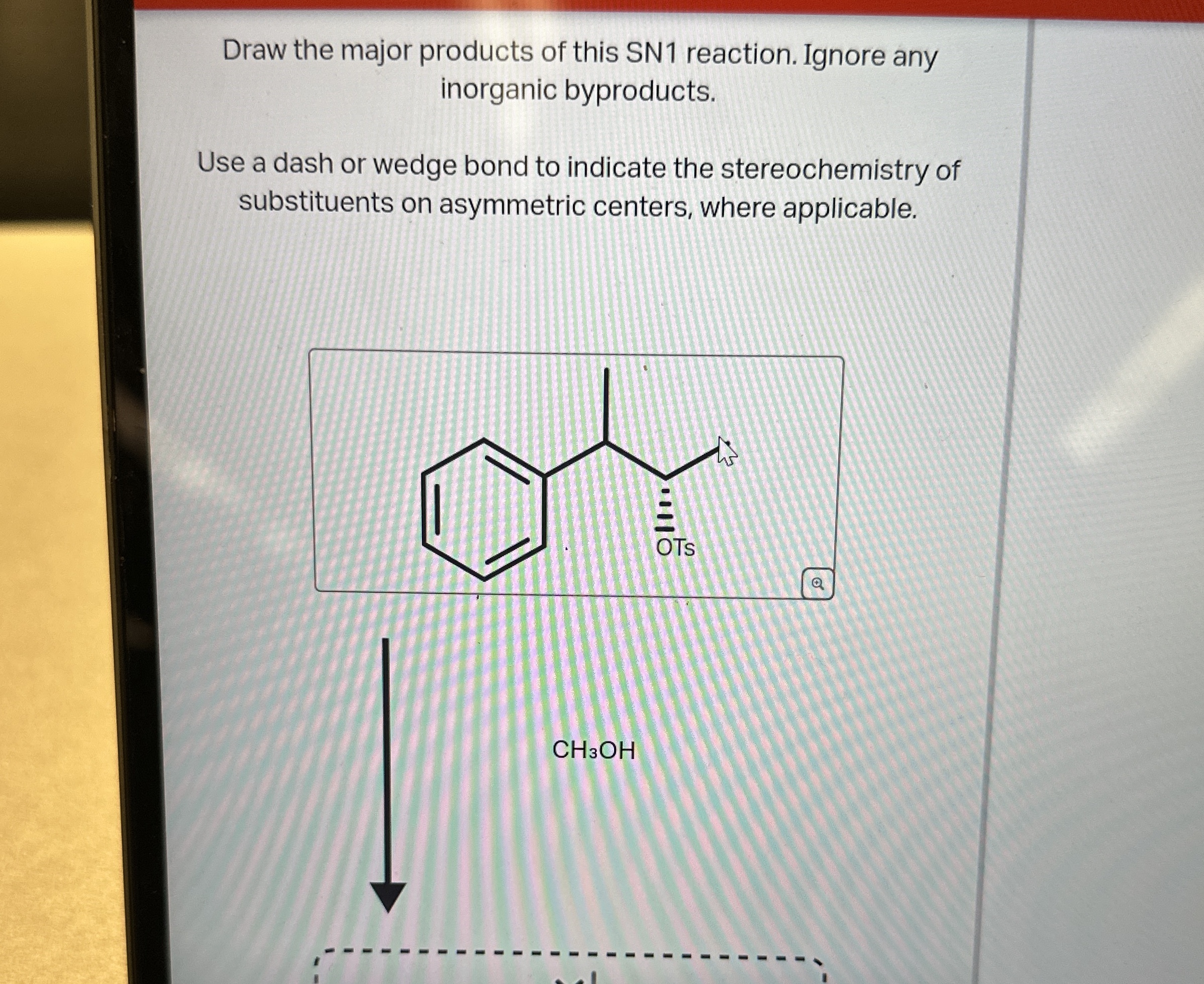 Solved Draw the major products of this SN1 ﻿reaction. Ignore | Chegg.com