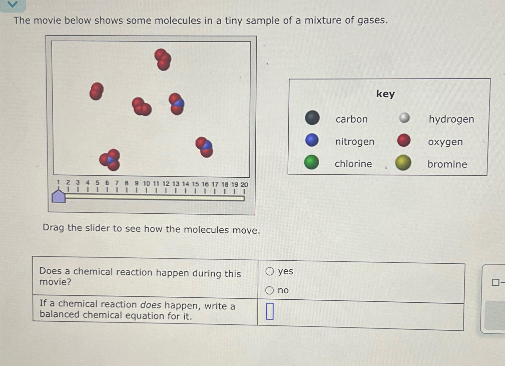 Solved The movie below shows some molecules in a tiny sample | Chegg.com
