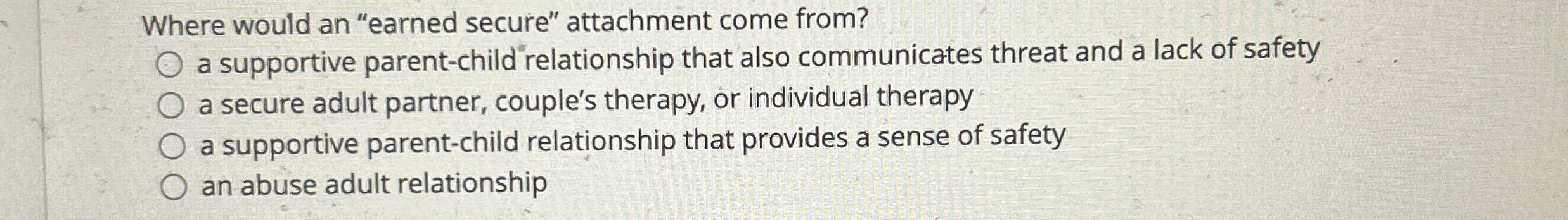 Solved Where would an "earned secure" ﻿attachment come | Chegg.com
