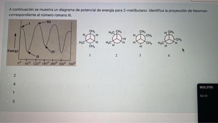 Solved A continuación se muestra un diagrama de potencial de | Chegg.com