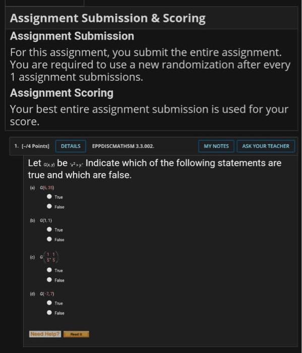 Solved Assignment Submission & Scoring Assignment Submission | Chegg.com