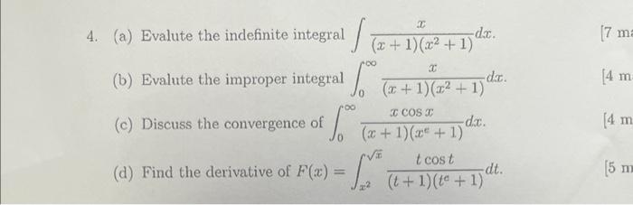 Solved 4. (a) Evalute the indefinite integral (b) Evalute | Chegg.com Solved 4. (a) Evalute the indefinite integral (b) Evalute | Chegg.com