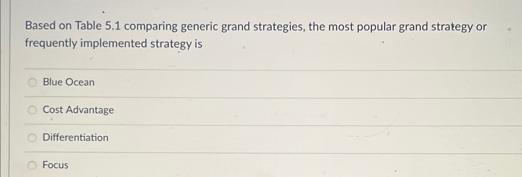 Solved Based on Table 5.1 ﻿comparing generic grand | Chegg.com