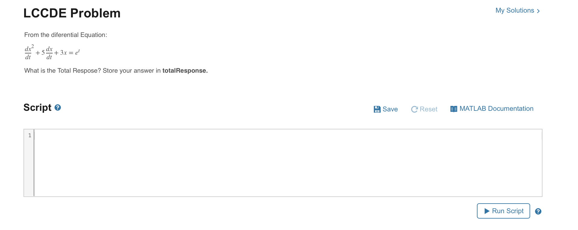 Solved LCCDE ProblemFrom the diferential | Chegg.com