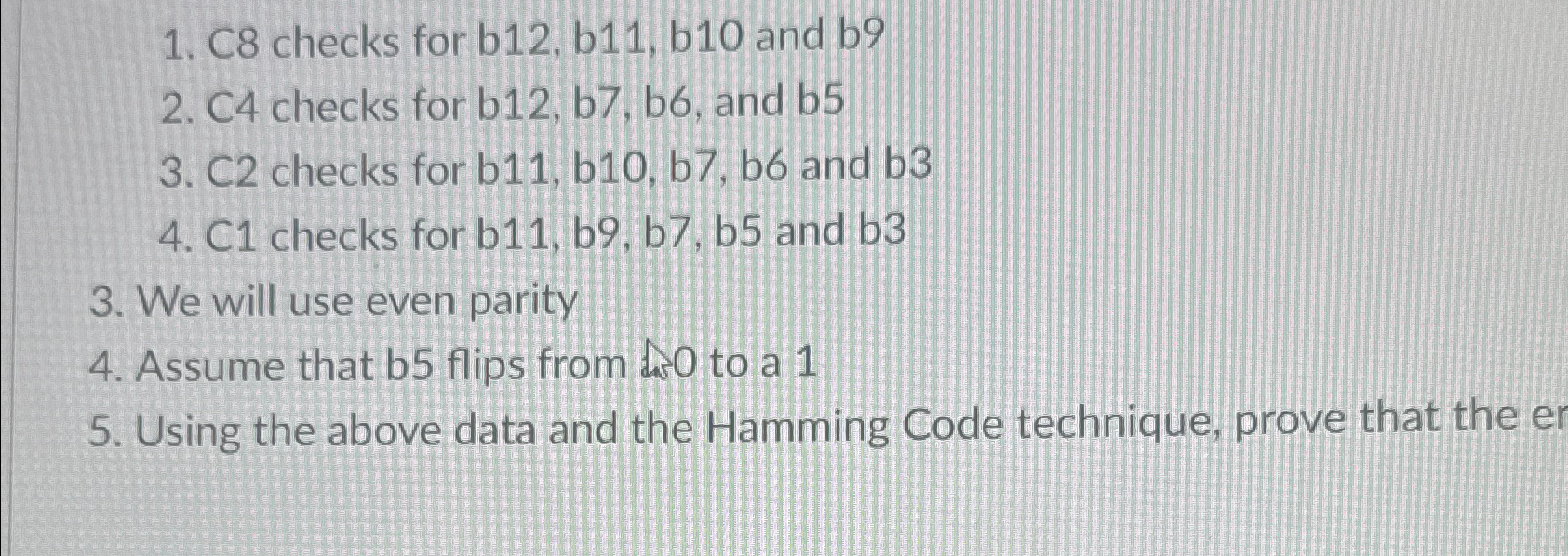Solved C8 ﻿checks for b12,b11,b10 ﻿and b9c4 ﻿checks for | Chegg.com
