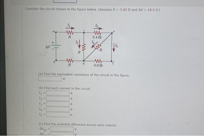 Solved = Consider the circuit shown in the figure below. | Chegg.com