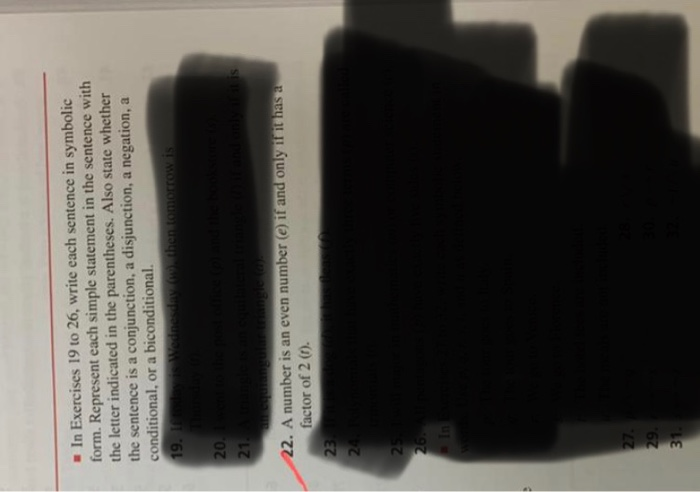 Solved In Exercises 19 to 26, write each sentence in | Chegg.com