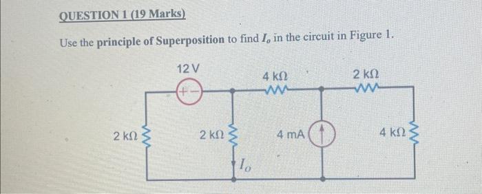 Solved Use the principle of Superposition to find Io in the | Chegg.com
