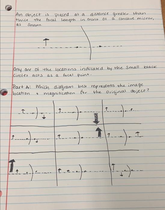 Solved An object is placed at a distance greater than twice | Chegg.com