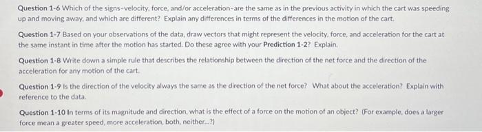 Solved Activity 1-2 Slowing Down Again Using the same setup | Chegg.com