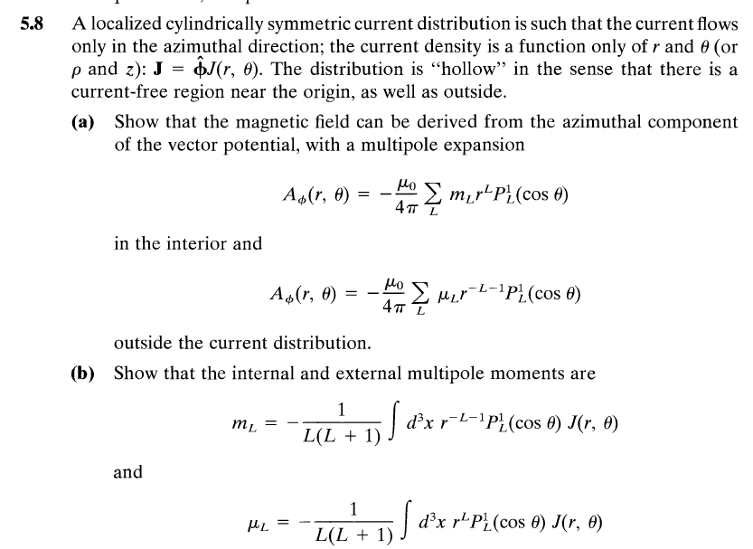 Solved 5 8 ﻿a Localized Cylindrically Symmetric Current