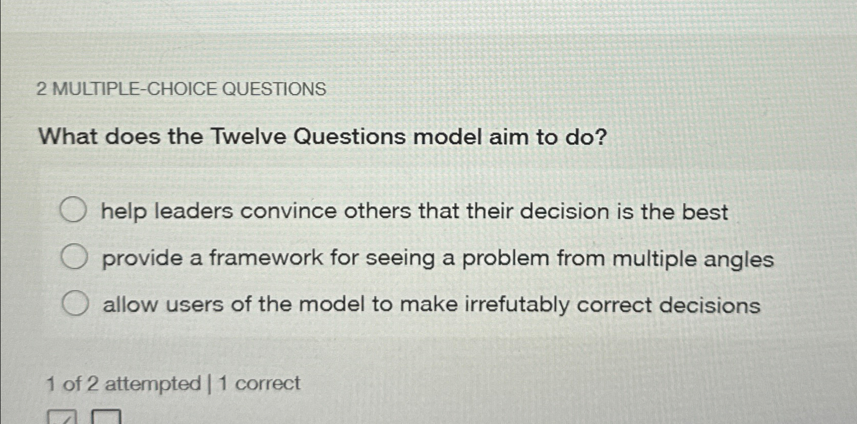 Solved 2 ﻿MULTIPLE-CHOICE QUESTIONSWhat does the Twelve | Chegg.com