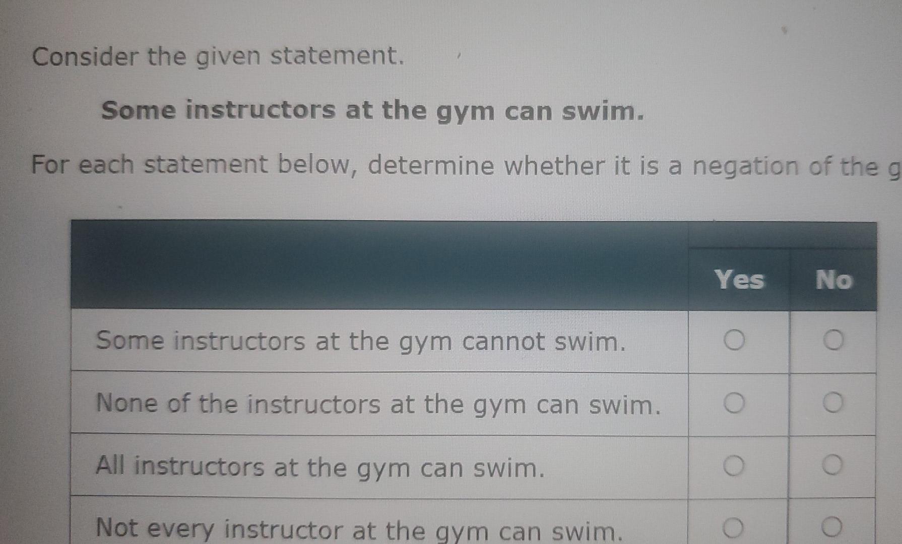 Solved Consider the given statement. Some instructors at the | Chegg.com