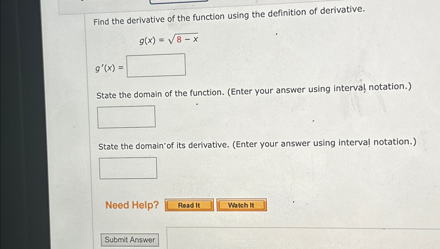 Solved Find the derivative of the function using the | Chegg.com