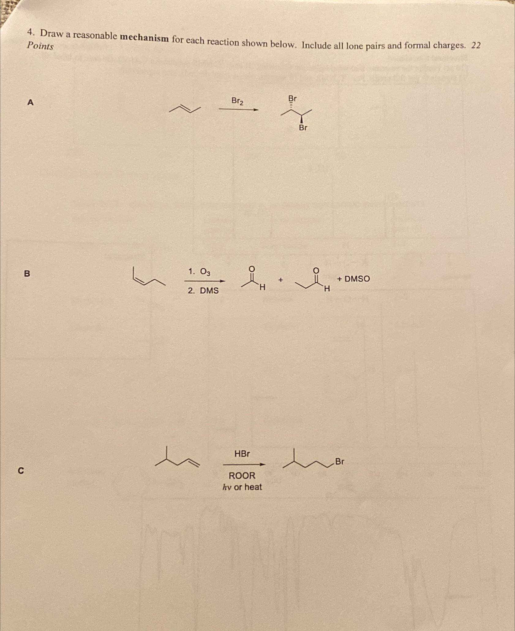 Solved Draw a reasonable mechanism for each reaction shown | Chegg.com