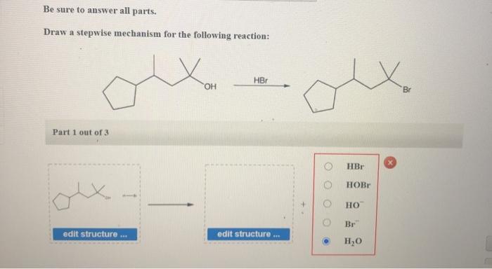 Solved Be sure to answer all parts. Draw a stepwise | Chegg.com