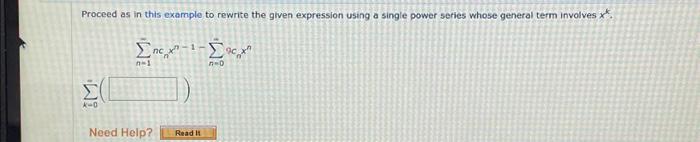 Proceed as in this example to rewrite the given | Chegg.com