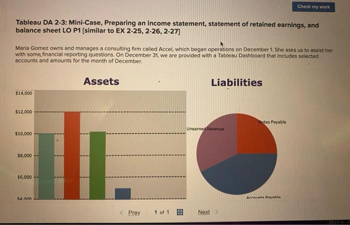 Solved Tableau DA 2-3: Mini-Case, Preparing an income | Chegg.com