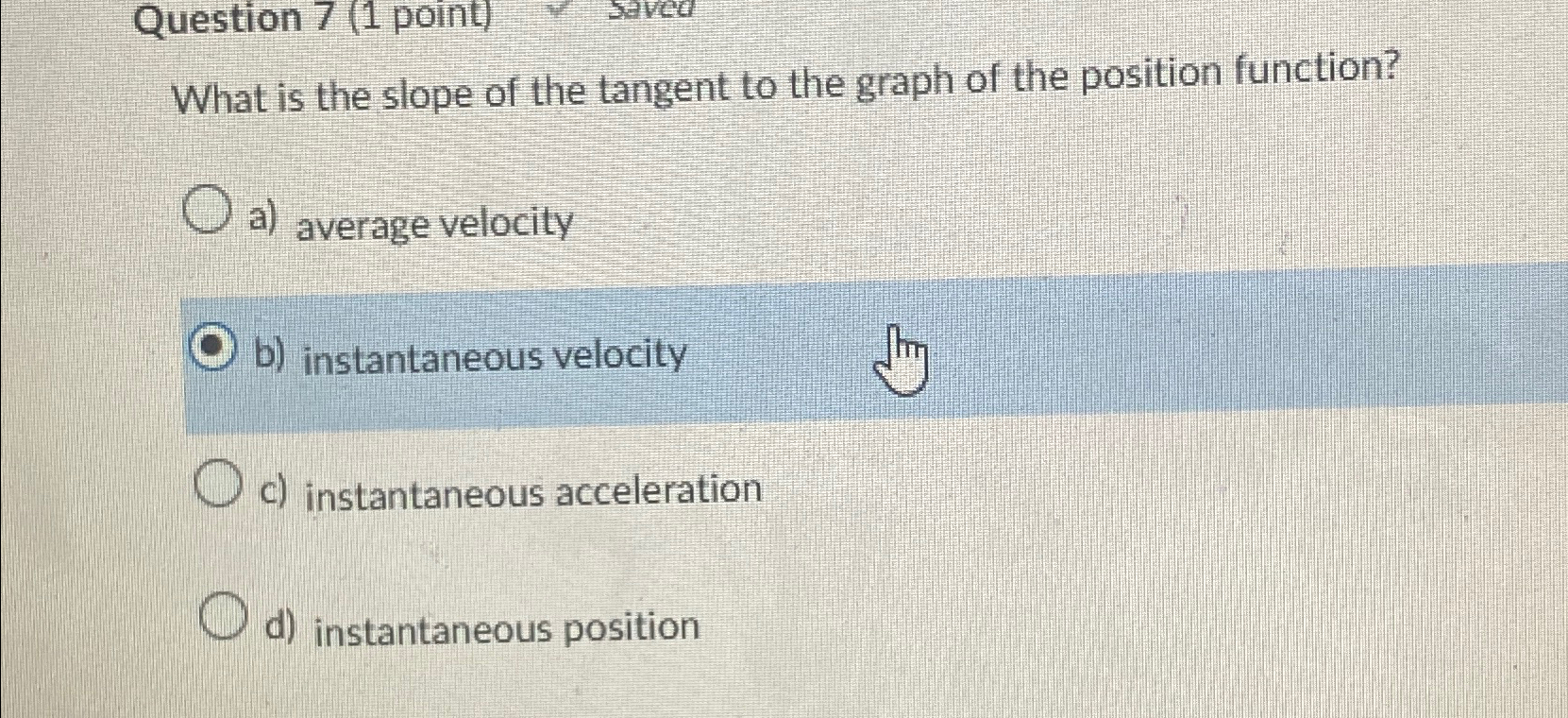 Solved What is the slope of the tangent to the graph of the | Chegg.com