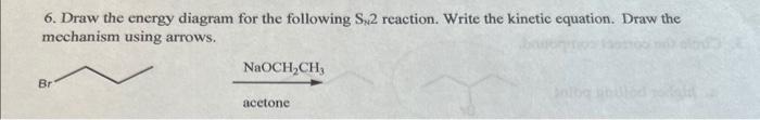 Solved 6. Draw the energy diagram for the following Sw2 | Chegg.com