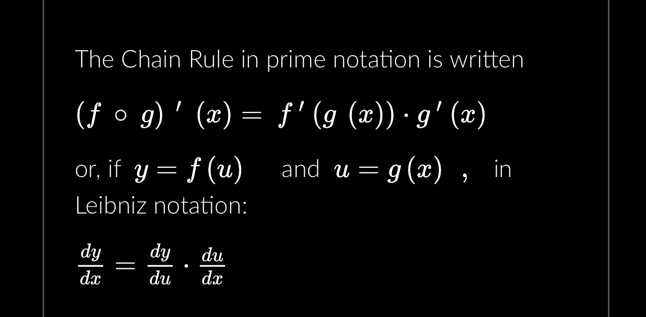 Solved The Chain Rule In Prime Notation Is