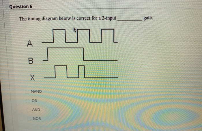 Solved Question 6 The Timing Diagram Below Is Correct For A