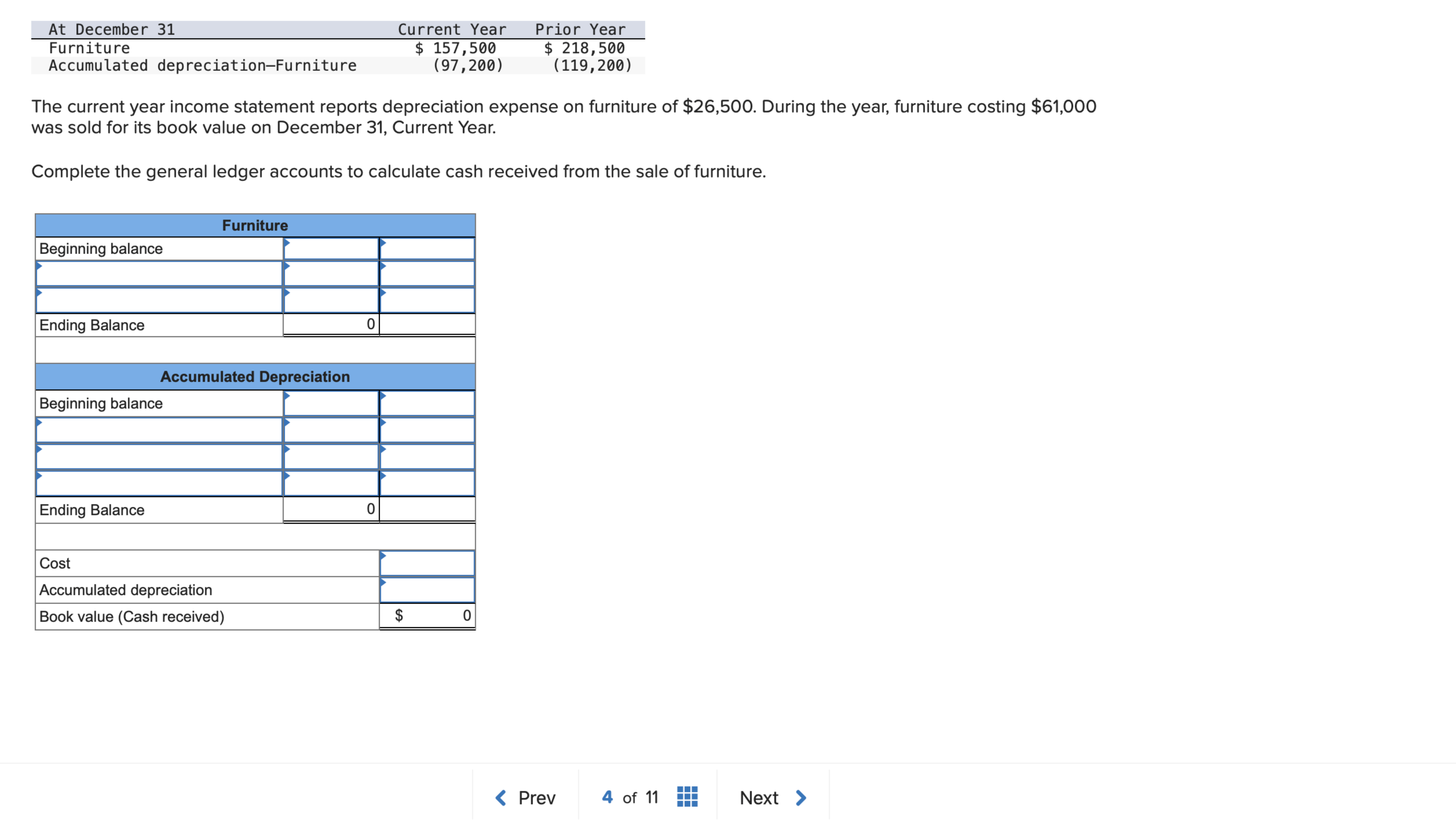 Solved The current year income statement reports | Chegg.com