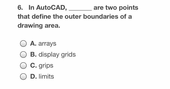 Solved 6. In AutoCAD, are two points that define the outer | Chegg.com
