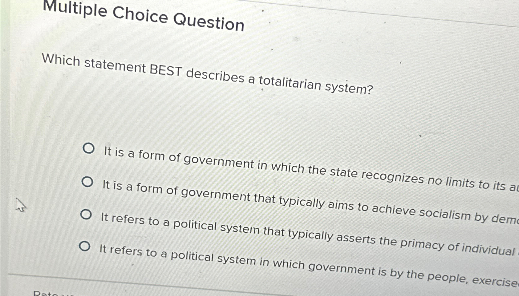 Solved Multiple Choice QuestionWhich statement BEST | Chegg.com