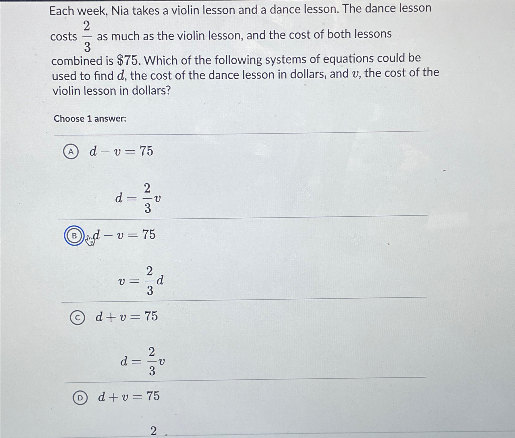 Solved Each week, Nia takes a violin lesson and a dance | Chegg.com