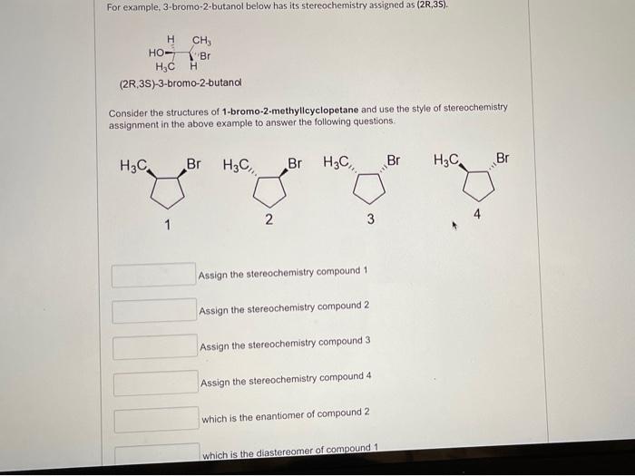 Solved For example, 3-bromo-2-butanol below has its | Chegg.com