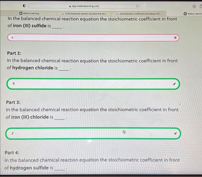 Solved M-Madra Learning G In the balanced reaction equation | Chegg.com