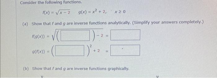 Solved Consider the following functions. | Chegg.com