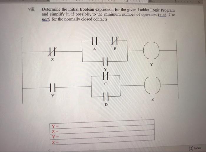 Solved Ii Determine The Initial Boolean Expression For The 0368