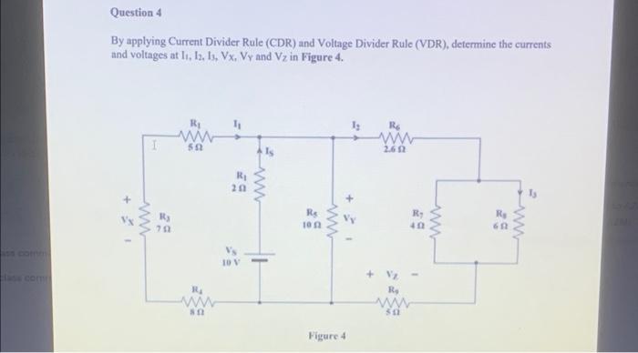 Solved Question 4 By applying Current Divider Rule (CDR) and | Chegg.com