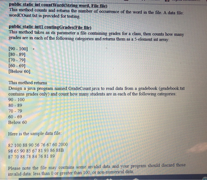 Solved Public Static It Countwordstring Word File File 5715