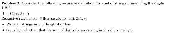 Solved Problem 3. ﻿Consider the following recursive | Chegg.com