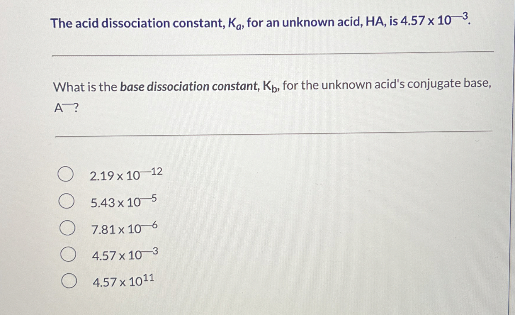 High Quality SOLUTION The acid dissociation constant, Ka, ﻿for an unknown | Chegg.com