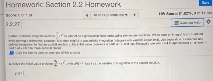 Solved Save Homework Section 2 2 Homework Score 0 Of 1 Pt
