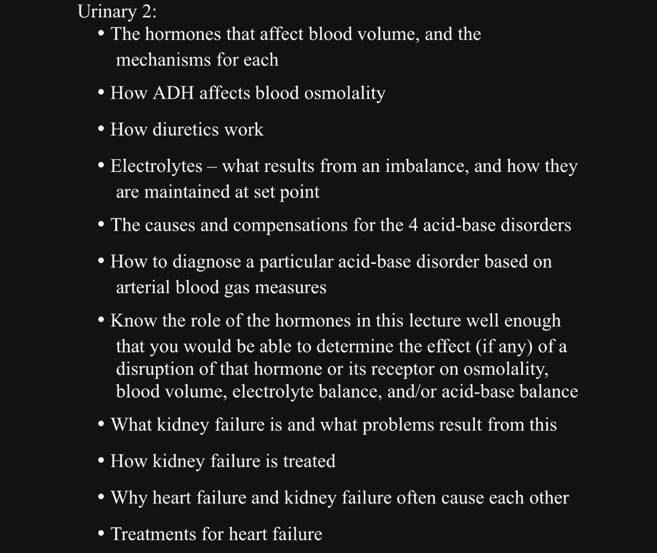 Solved Urinary 2:The hormones that affect blood volume, and | Chegg.com
