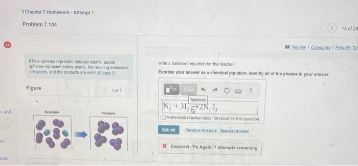 Solved If blue spheres represent nitrogen atoms, purple | Chegg.com