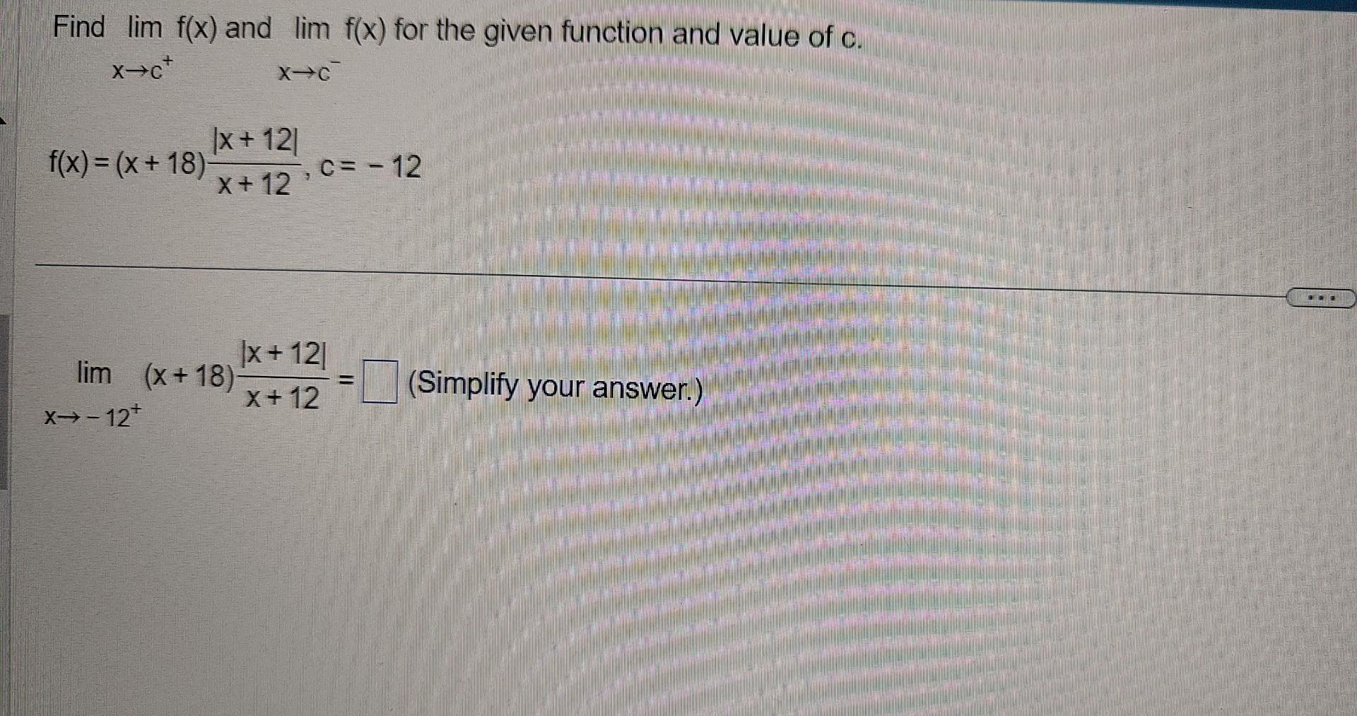 Solved Find limf(x) and limf(x) for the given function and | Chegg.com