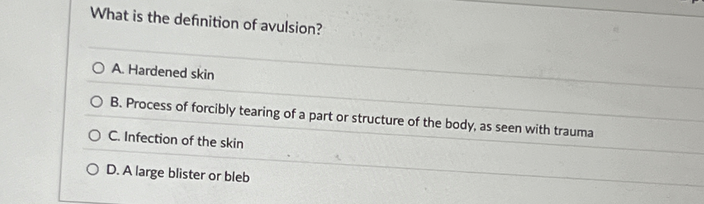 Solved What is the definition of avulsion?A. ﻿Hardened | Chegg.com