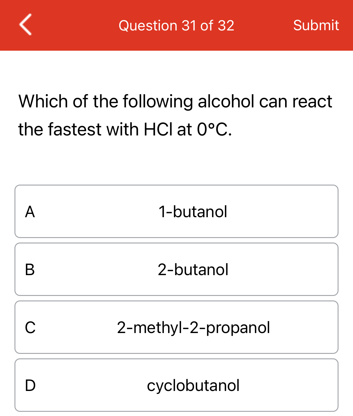 Solved Question 31 ﻿of 32SubmitWhich of the following | Chegg.com